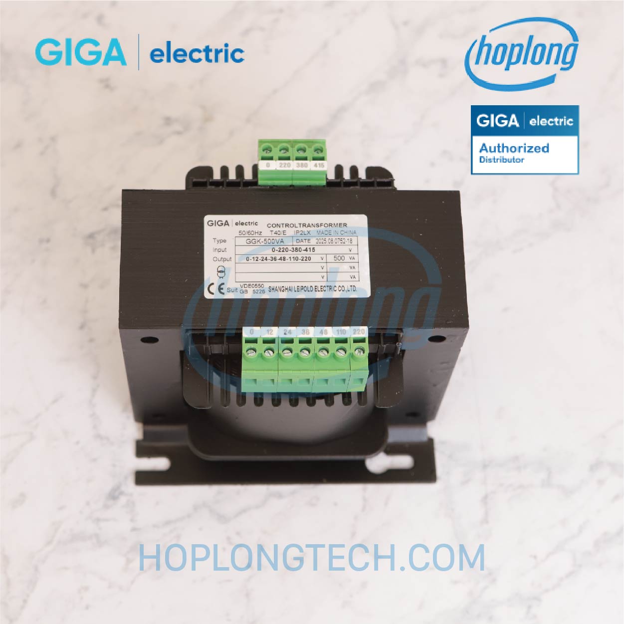 GGK-500VA Giga Electric - 1 Pha - 500VA - 220/110/48/36/24/12VAC