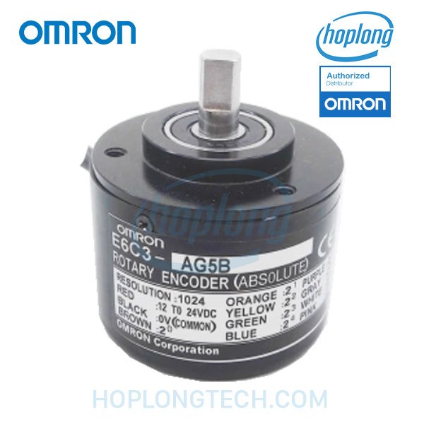 Encoder tuyệt đối E6C3-AG5C 1024P/R 1M Omron Trục φ6mm