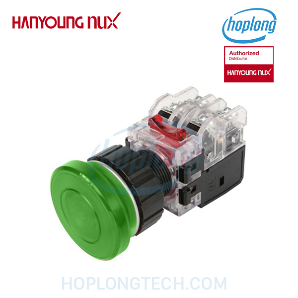 MRE-TM1G Hanyoung - Phi 22 - (1NO+1NC) - Xanh lá - Nhấn nhả