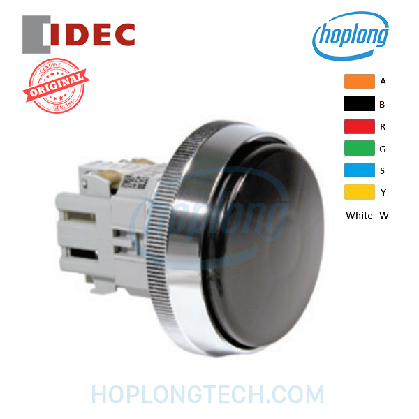 ABGD411N-Y Idec - Phi 30 - Vàng - Nhấn nhả - 1NO-1NC