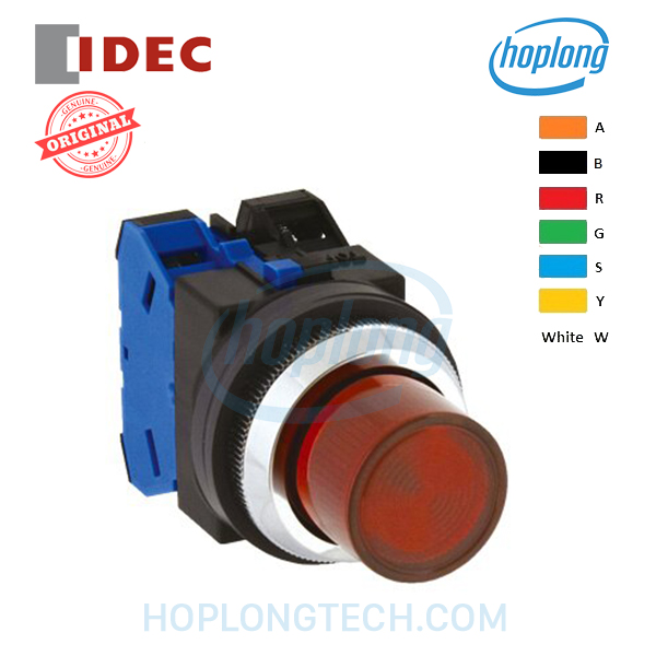 AOLN22620DNPW Idec - Phi 30 - Pure Trắng - Nhấn giữ - 200/220VAC