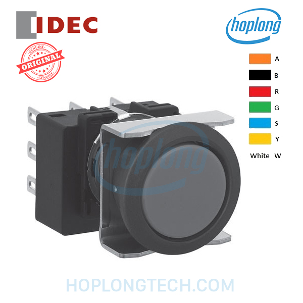 LB6B-M1T2LS IDEC - Phi 22 - Xanh dương - Nhấn nhả - 2NO+2NC