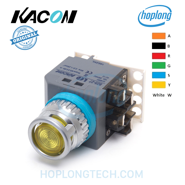 B25-27G Kacon - Phi 25 - Xanh lá - Nhấn nhả - 1NO+1NC