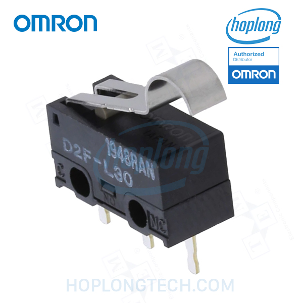 D2F-01FL30-T Omron - D2F Series - 1NO+1NC - Con lăn đòn bẩy mô phỏng L30