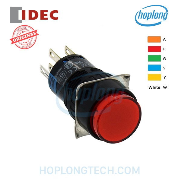 Đèn báo mặt tròn AL6M-P4PY IDEC - Phi 16 - Yellow