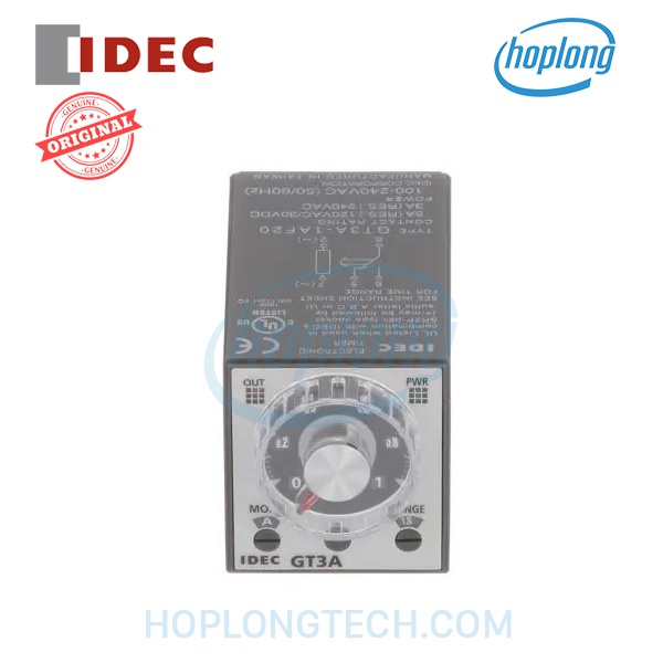 GT3A-3AF20 Idec - GT3A Series - 2NO+2NC | 100-240VAC - 0.1s-180h