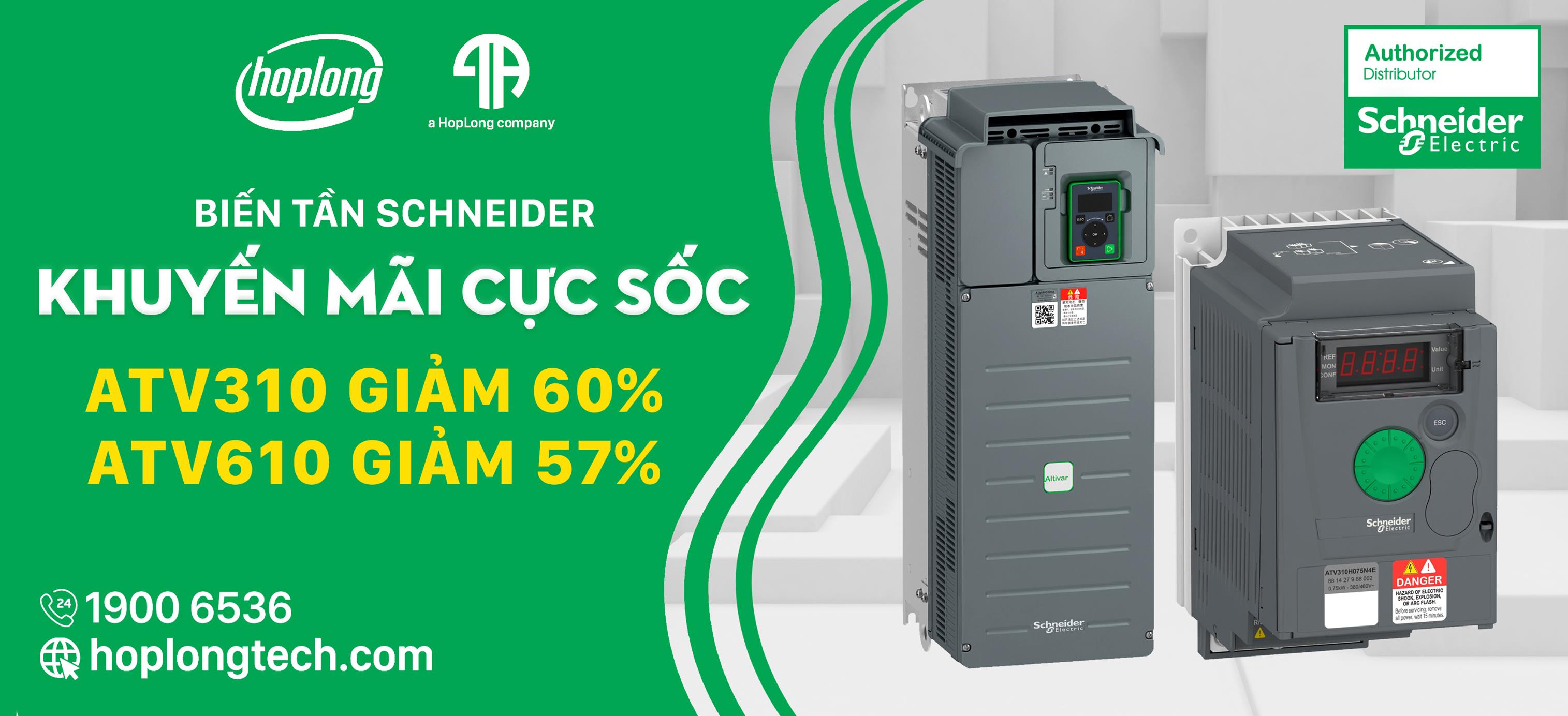 Chiết khấu cực sốc cho biến tần Schneider duy nhất tại Hợp Long