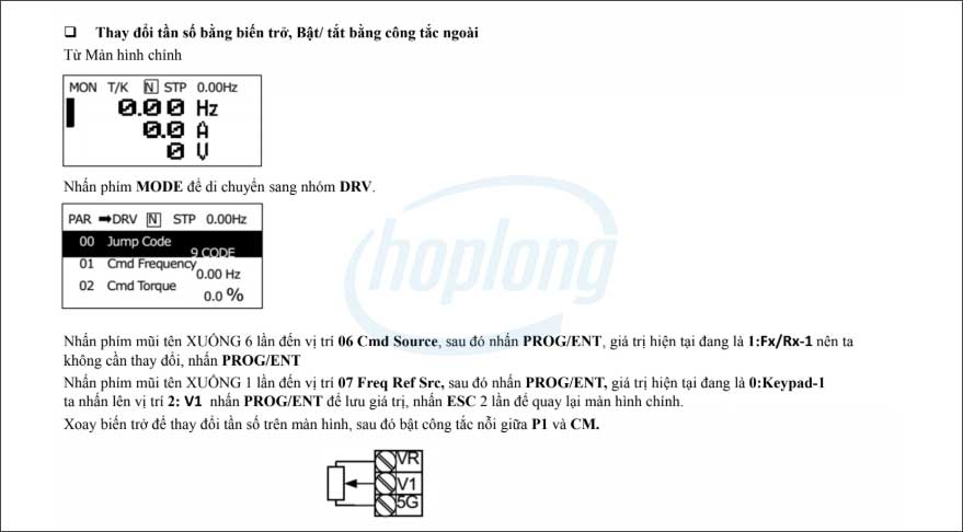 Hướng dẫn cài đặt, đấu nối biến tần iS7 LS