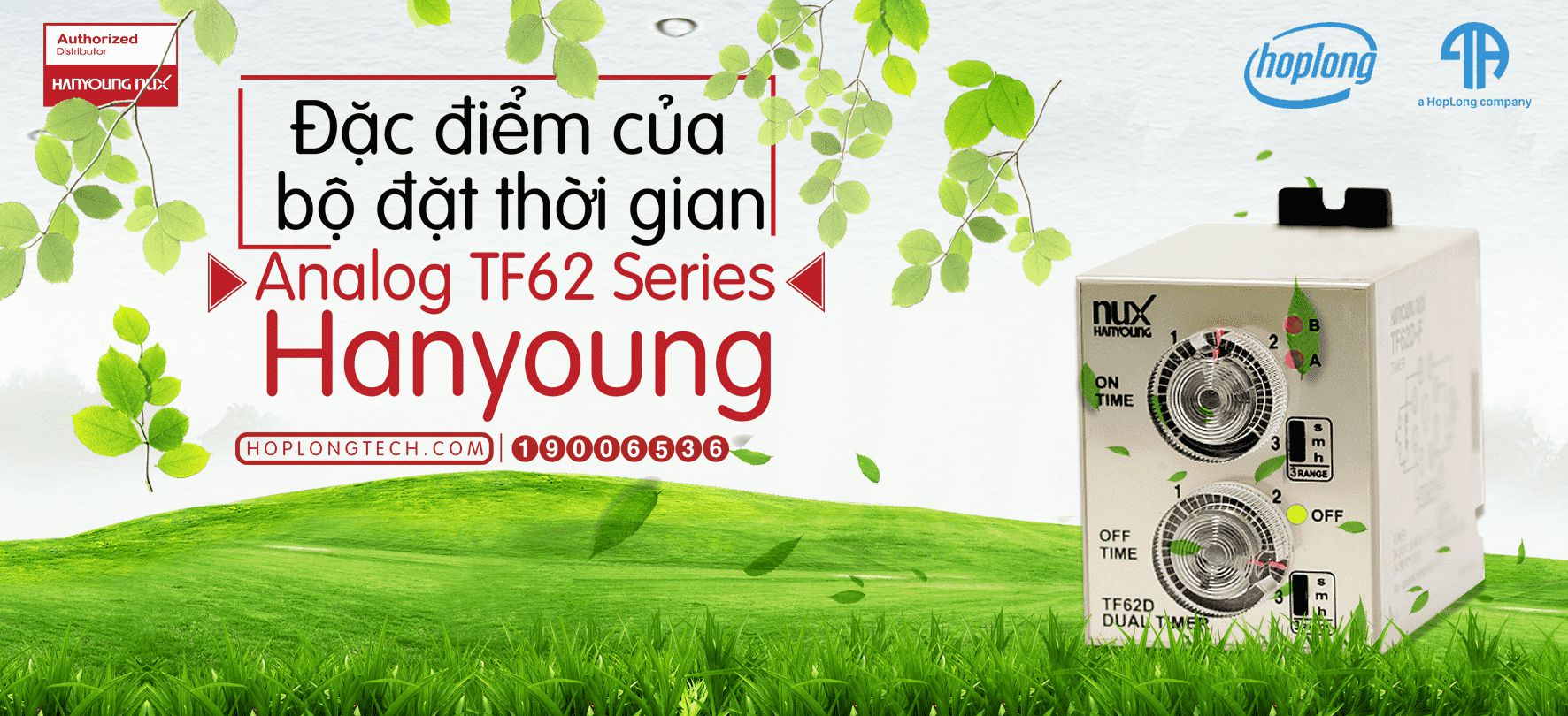 Đặc điểm của bộ đặt thời gian Analog TF62 Series Hanyoung