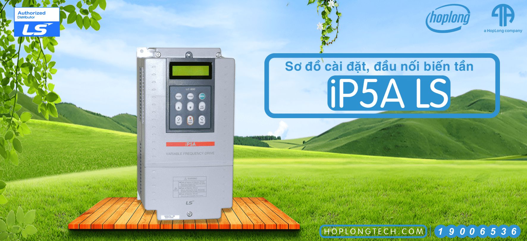 Sơ đồ cài đặt, đấu nối biến tần iP5A LS