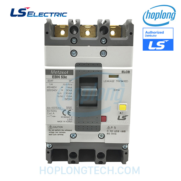 Cầu dao chống dòng rò ELCB EBN53c-30A LS - 3P, 30A, 14kA