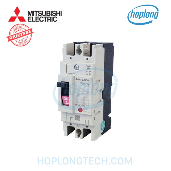 ELCB NV63-CV 2P 50A 7.5kA 30mA CE Mitsubishi - 2P, 50A, 7.5kA