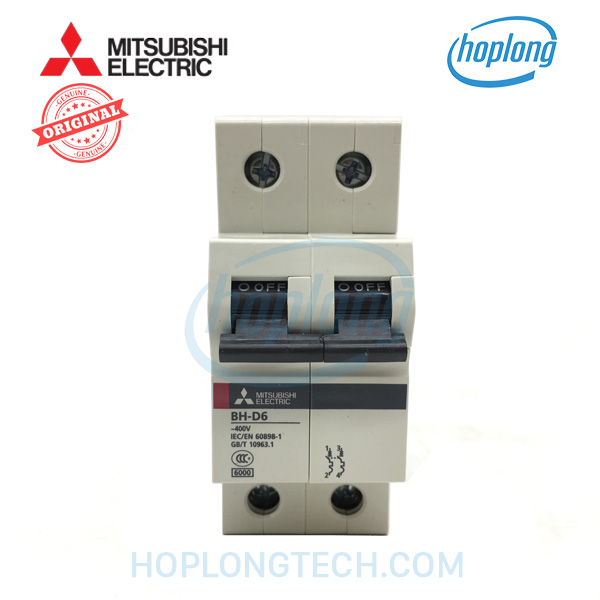 BH-D6 2P 6A Mitsubishi - BH-D6 Series - 2P - 6A - 230/400VAC