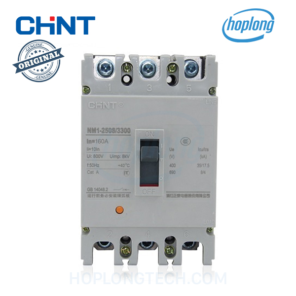 NXM-125S 3P 100A 25kA CHINT - NM1-125 Series - 3P - 100A - 25kA