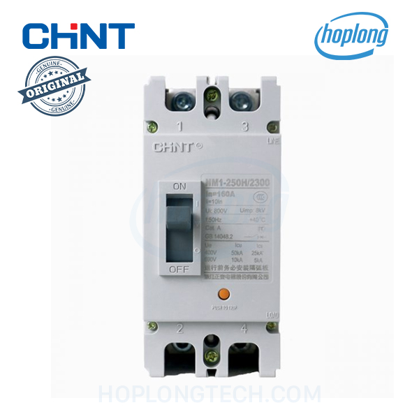 NM1-250H 2P 150A 50kA CHINT - NM1-250 Series - 2P - 150A