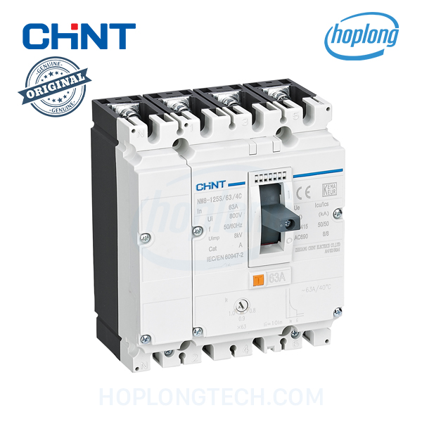 NM8-125S 4P 60A 50kA CHINT - NM8-125S Series - 4P - 60A