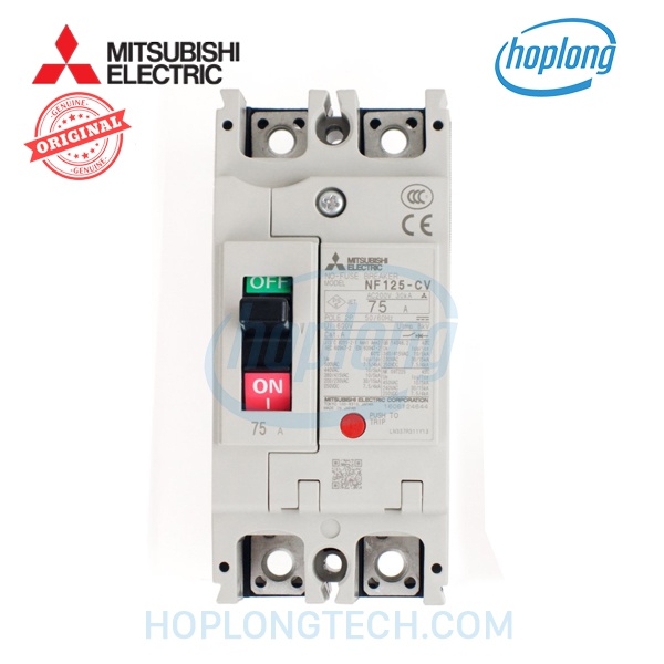 NF125-CV 2P 60A 30kA Mitsubishi - NF125 Series - 2P - 60A