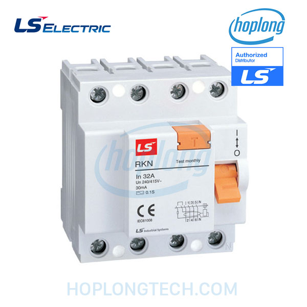 RCCB RKN 3P+N 32A 10kA 30mA LS - 3P+N - 32A - 10kA - 30mA